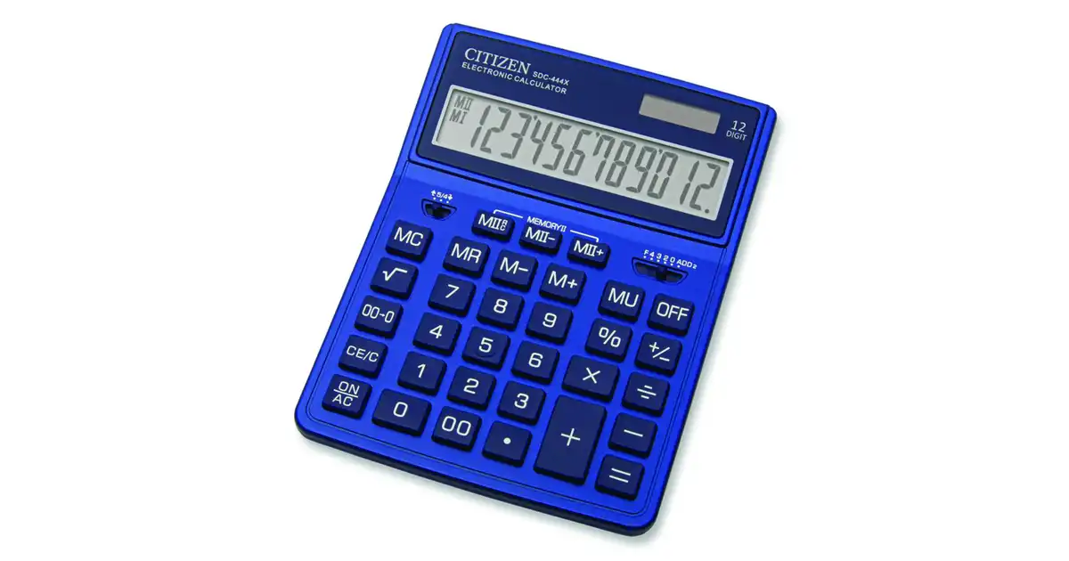 Kalkulator biurowy Citizen SDC-444 granatowy - Biurwa.pl: artykuły ...