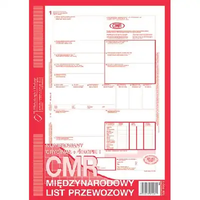 CMR, list przewozowy - Druki - Biurwa.pl
