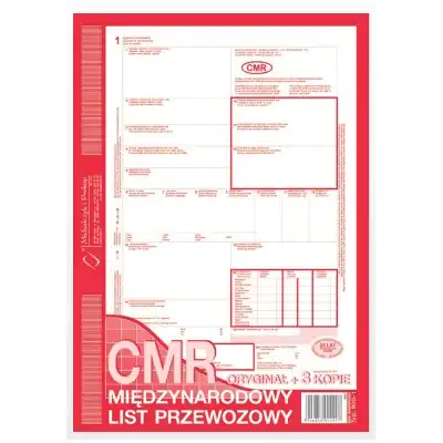 CMR, list przewozowy - Druki - Biurwa.pl