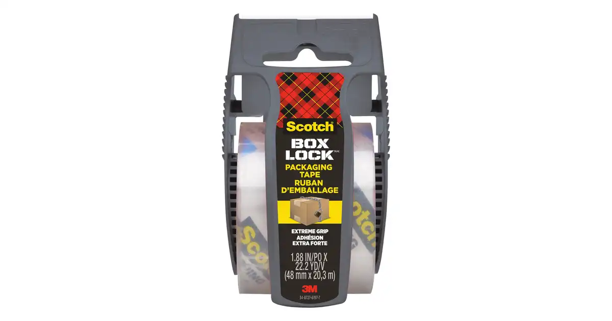 Taśma pakowa z podajnikiem Scotch Box Lock 48mm x 20.3m transparentna ...