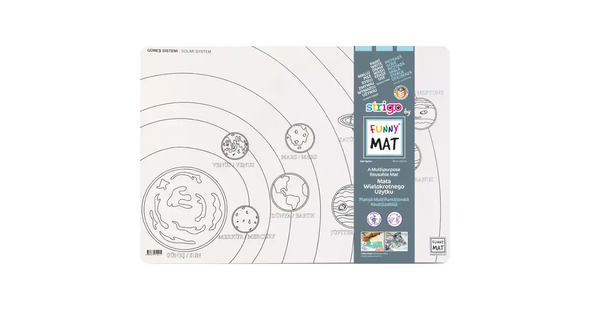 Mata Strigo Funny biała Układ słoneczny 48x33,5cm - Biurwa.pl: artykuły ...