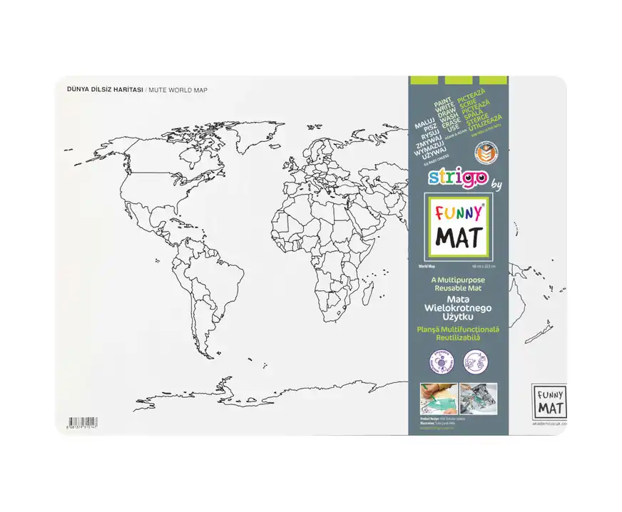 Mata Strigo Funny biała Mapa świata Państwa 48x33,5cm - Biurwa.pl ...
