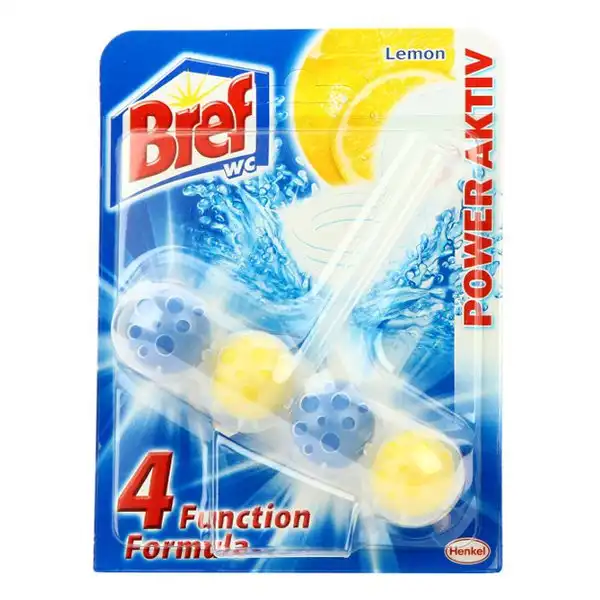 Kostka toaletowa WC Bref Power Active Lemon - Biurwa.pl: artykuły ...